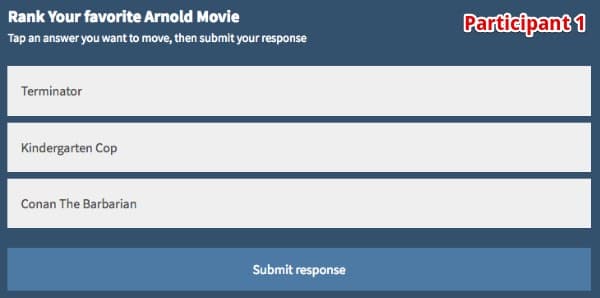 Ranking question – Poll Everywhere