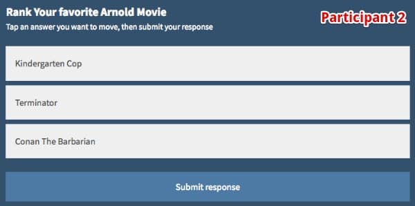Ranking question – Poll Everywhere